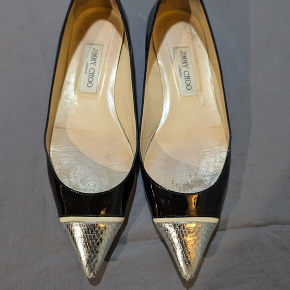Jimmy Choo | Shoes | Jimmy Choo Alfonso Patent Leather And Snakeskin ...